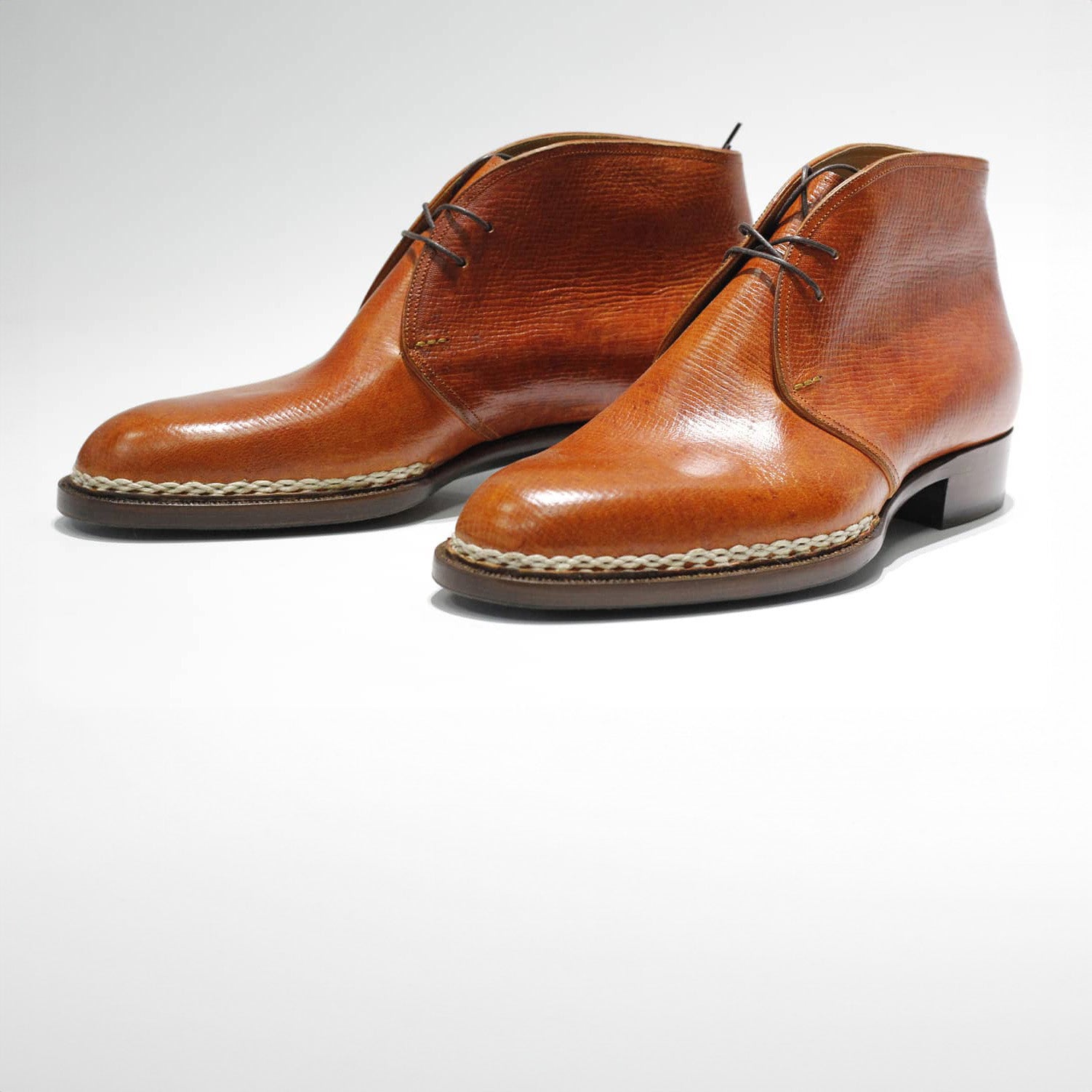 Norwegian Welted Tan Leather Sanremo Chukka Boots - AW24 – Costoso Italiano