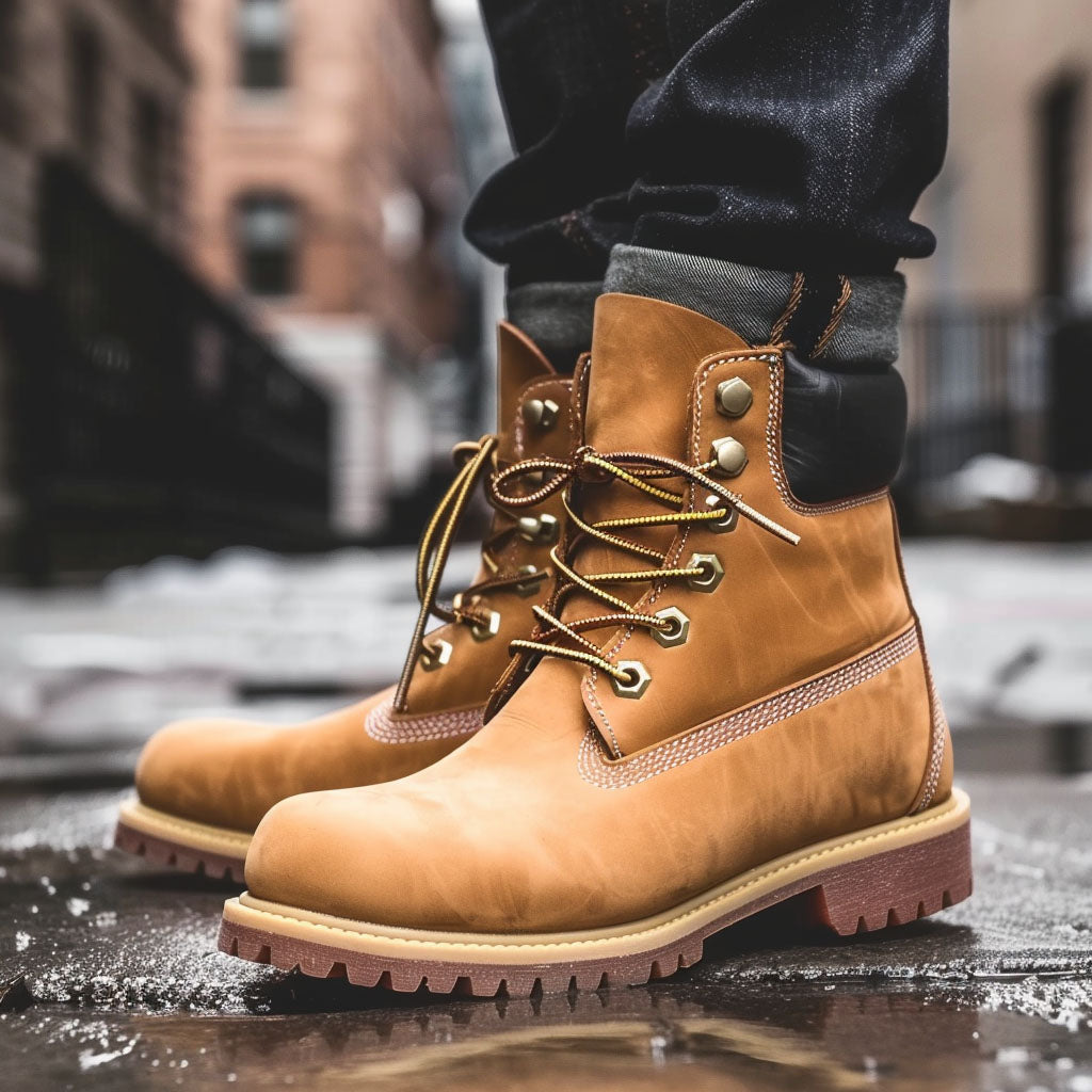 Tan Leather Ariete Ankle Rugged Lace Up Combat Hiking Boots with Chunk ...