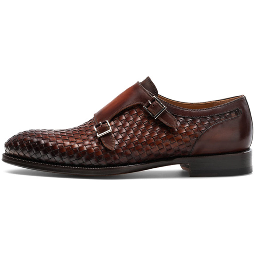 Brown Braided Leather Holloway Monk Straps – Costoso Italiano