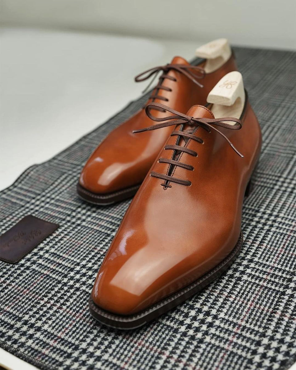 Tan Leather Talitha Whole Cut Oxfords - Formal Shoes - SS23 – Costoso ...