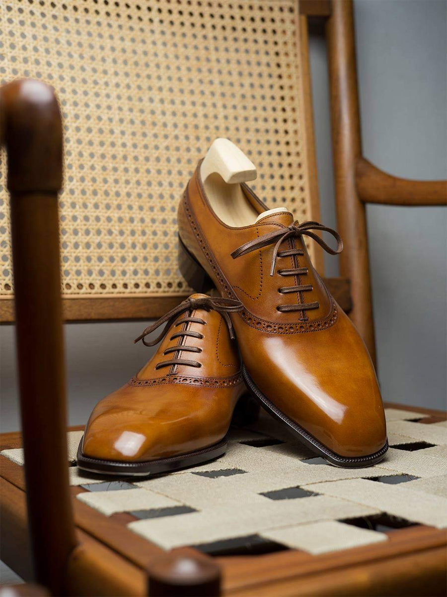 Tan Leather Maelis Oxfords - Formal Shoes – Costoso Italiano