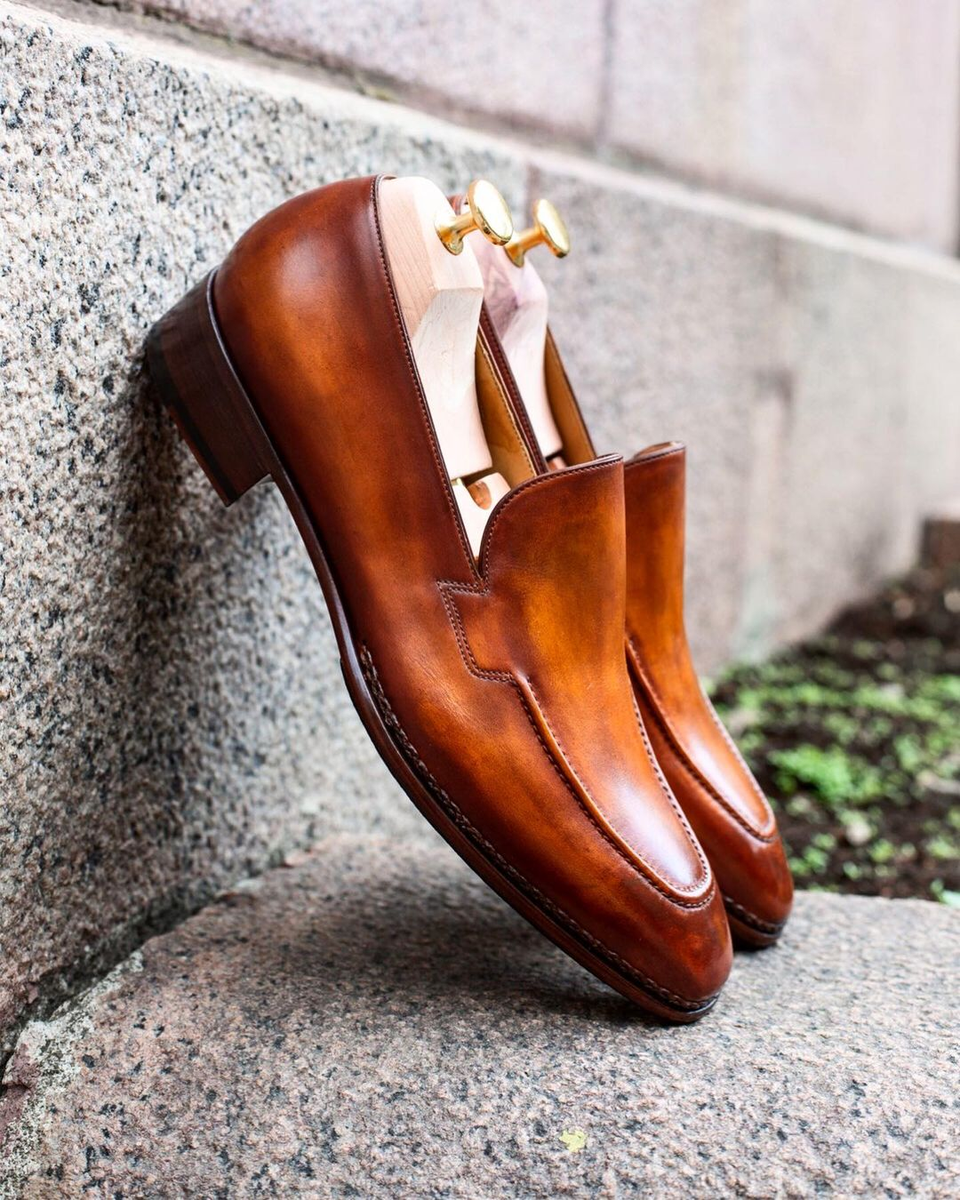 Tan Leather Deereas Slip On Loafers – Costoso Italiano